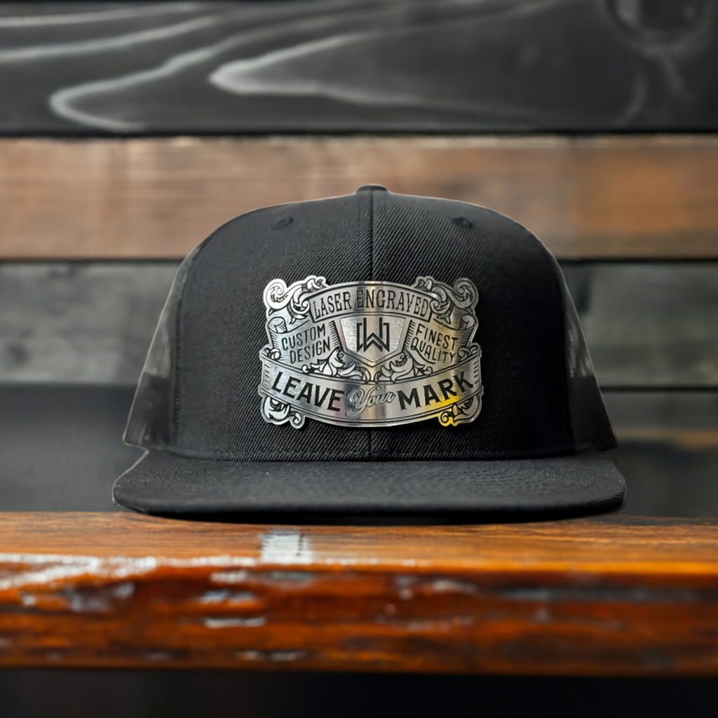 Brushed Nickel Leave Your Mark Hat – WyldeWillow Woodworks